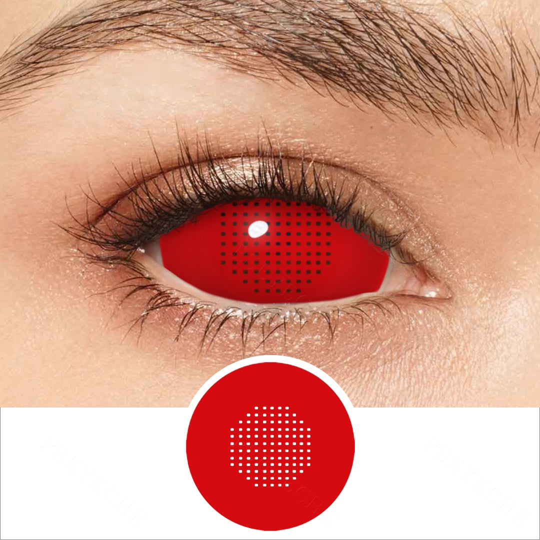 Red Mesh Contacts